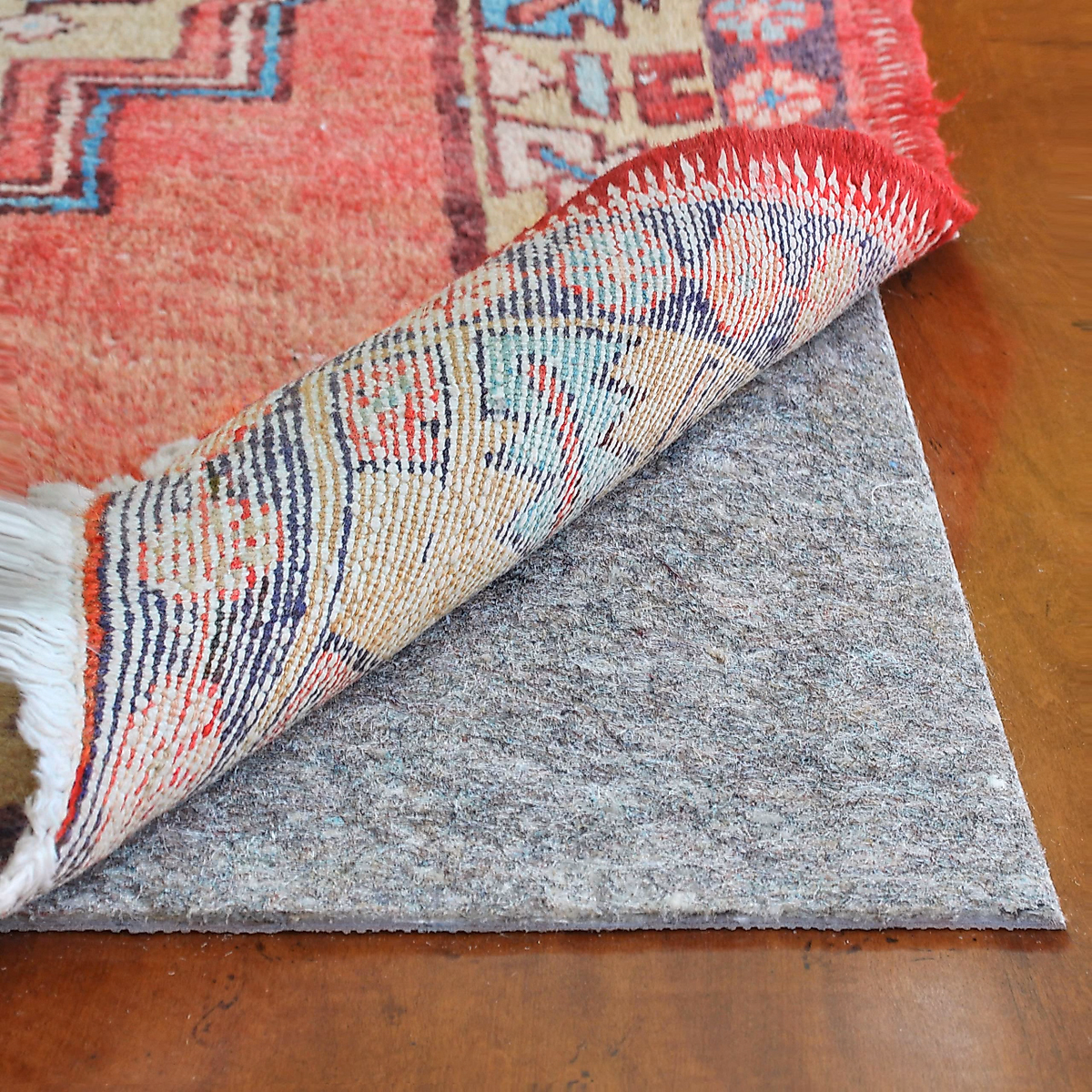 RUGPADUSA - Ultra Black - 3'x5' - 1/4" Thick - Felt + Rubber - Non-Slip Cushion Rug Pad - Available in 2 Thicknesses, Safe for Hardwood and All Surfaces