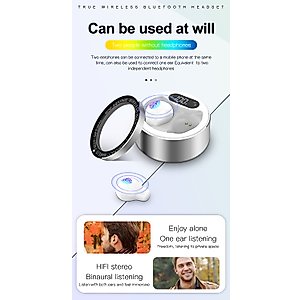 Loluka Invisible Earbuds LED Power Display Wireless Waterproof Touch Control Tiny Earbuds for Small Ears Bluetooth 5.0 Smallest for Music