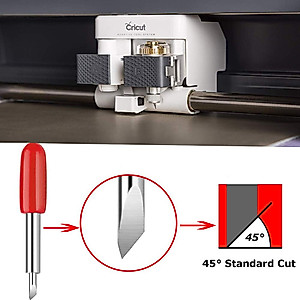 Elefama Fine Point Blades for Cricut Explore Air 2 Air Maker Expression 45 Degree Standard Vinyl Fabric Cutting Knife Blade Replacement for Cricut