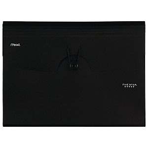 Five Star Expanding File Folder, 13-Pocket Expandable File Folder, Black (38144)