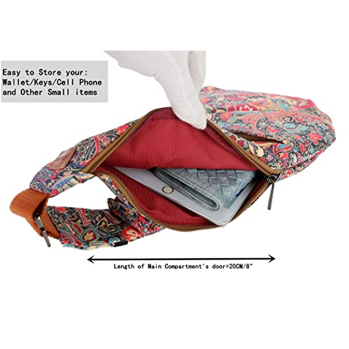 Pretty Small flat Sling Bag for Women Crossbody Bag Chest Shoulder Anti Theft Travel purse Bag XB-15 (HS)