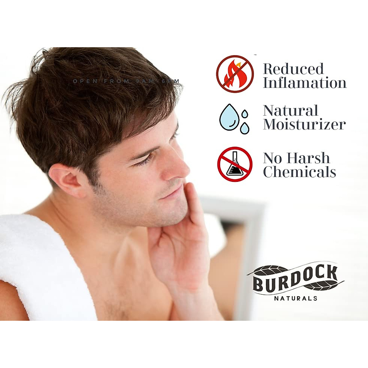 Burdock Naturals Organic Shaving Soap - All natural Shaving cream for razor burn and bumps