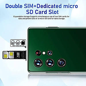 Echoamo 5G Unlocked Cell Phones，4G+128GB Dual Sim Smartphones, 6.8inches Waterdrop Screen C21 Unlocked Mobile Telefono, Android Unlocked Phone 24+48 MP | 5000mAh | Fingerprint Lock & Face ID (Green)