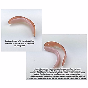 Billy Bob Instant Smile Comfort Fit Flex Cosmetic Teeth, Bright White Shade, Comfortable Upper Veneer, 1 Size Fits Most