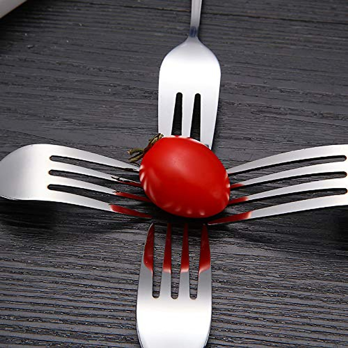 Polishing Stainless Steel Set/Dessert Fork,Portable Cocktail Salad Water Fork, Suitable For Party Travel，Appetizing Vegetable Small Fork