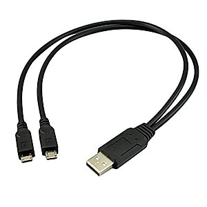 UCEC Dual Micro USB Splitter Charge Cable Power up to Two Micro USB Devices at Once from a Single USB Port (1pack)