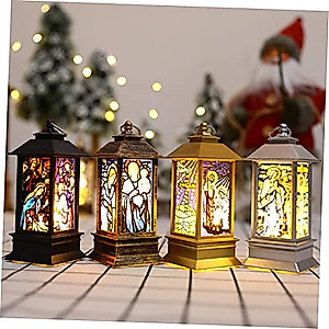NOLITOY 3pcs for Globe Simulated Outdoor Snow Party Without Snowing Lighted Lights Lanterns Supplies Lighting Glittering Oil Christmas Candle Light Halloween Handheld Night Nativity