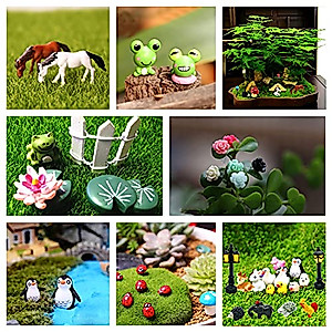 Eipoaks 300PCS Fairy Garden Accessories Outdoor, Miniature Fairy Garden Kit Micro Landscape DIY Ornaments for Home Garden Potted Plant Bonsai Terrarium Dollhouse Decor