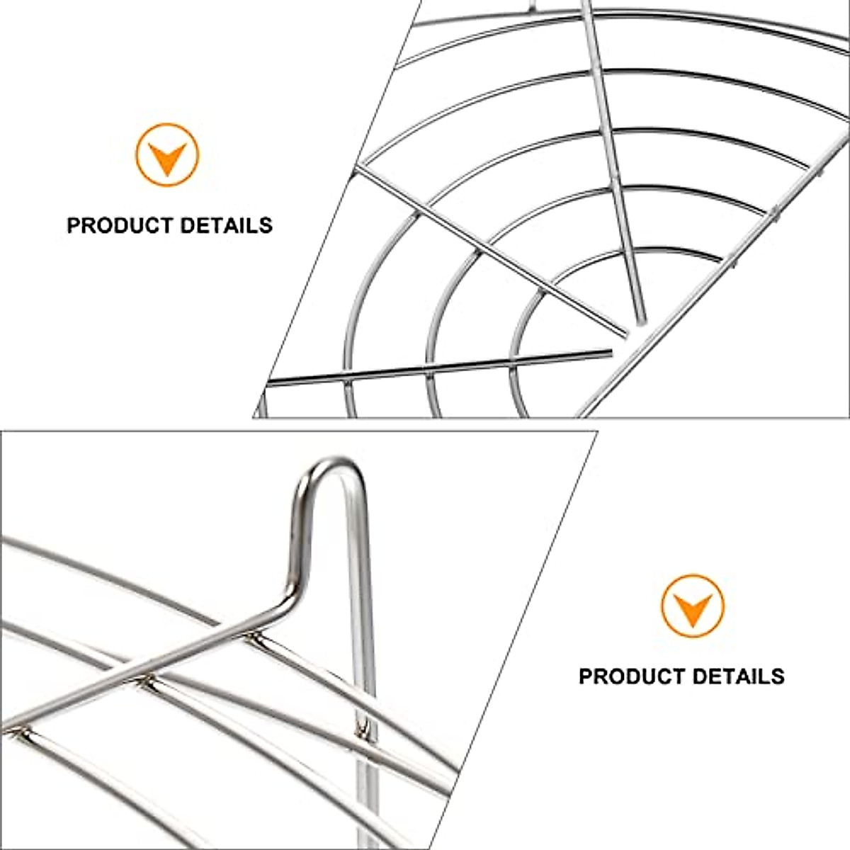 BESTonZON Filter Oil Net Oil Strainer Rack Semi Circular Oil Wire Cooling Rack Pasta Drying Rack Cooling Racks for Cooking and Baking Drain Rack Stainless Oil Drain Stand Holder Oil Drain Frying Rack