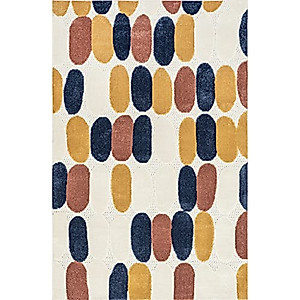 nuLOOM Randi Modern Geometric Indoor/Outoodr Area Rug, 5' 3" x 7' 7", Beige