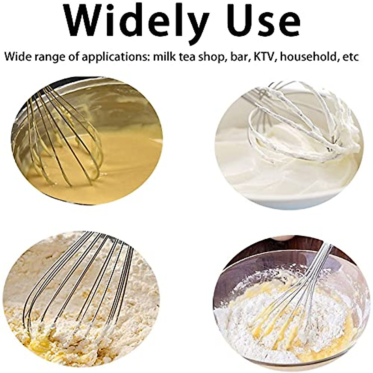 Whisks,Kitchen Whisk Steel,12 Inch Steel Sturdy Wire Whisks for Cooking,Use for Blending,Whisking,Beating or Stirring