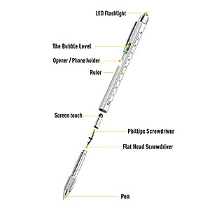 BIIB Gifts for Men, 9 in 1 Multitool Pen, Cool Gadgets for Men Gifts, Gifts for Dad, Unique Gifts for Men, Husband, Grandpa, Dad Gifts from Daughter