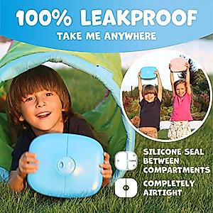 Umami Bento Lunch Box KIDS with Cutlery, Leak-Proof, Easy to Clean, 3 Compartments Bento Box for Kids, Ideal Portion Sizes for Ages 4 to 12, for Boys & Girls, Microwave, Dishwasher & Safe, BPA-Free