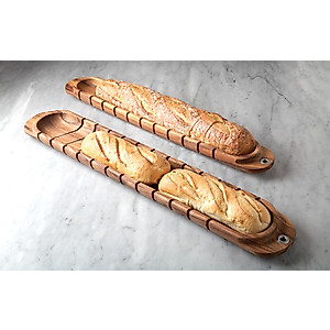 Ironwood Gourmet Avignon Baguette Miter, Acacia Wood 1.75 x 3.5 x 26.25 inches