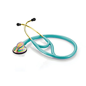 ADC Adscope Model 600 Platinum Series Cardiology Stethoscope with Tunable AFD Technology, Iridescent Metallic Caribbean