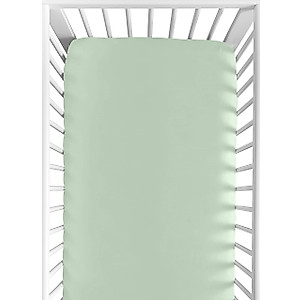 Sweet Jojo Designs Fitted Crib Sheet for Grey, Coral and Mint Woodland Arrow Baby/Toddler Bedding Set Collection - Mint