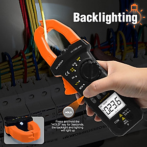 Wireless Bluetooth Clamp Meter, INFURIDER YF-7200APP 6000 Counts Auto-Ranging Digital Voltmeter Ammeter Measures DC AC Volt Amp Ohm Clamp on Multimeter with Capacitance,Temp,Diode Tester