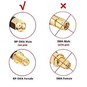 RP-SMA Male to RP-SMA Female Cable 10ft, XRDS -RF RG58 RP-SMA Cable WiFi Antenna Extension Coax Cable for WiFi LAN Router Wireless Network Card Adapter