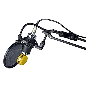 Nady MPF-6 6-Inch Clamp On Microphone Pop Filter with Flexible Gooseneck and Metal Stabilizing Arm