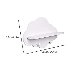 WINOMO Cloud Wall Hook Wall Key Hangers Clothes Coat Rack Hat Scarf Hook Decorative Hook for Girls Bedroom Kitchen Bathroom Entryway Balcony