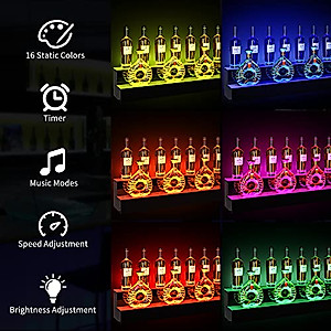 YITAHOME LED Lighted Liquor Bottle Display Shelf, 2-Step 60-inch Bar Liquor Alcohol Shelf for Home Counter Party, Acrylic Mounted Whiskey Rack Stand with Remote & App Control