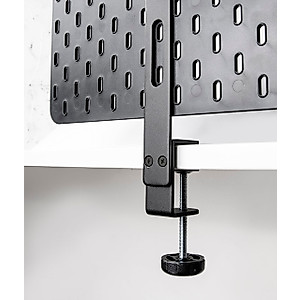 MAX SMART Clamp-on Desk Pegboard, Desk Privacy Panel, Office & Gaming Desk Organizer, Standing Desk Accessory - Efficiently Organize Above or Under Desk Placement