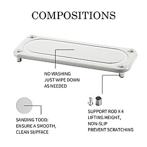 DSHT Bathroom Sink Fast Drying Stone, Instant Dry Sink Organizer, Bathroom Sink Caddy, Simple Human Sink Caddy, Kitchen Sink Tray, Stone Dish Drying Mat, Drying Stone Dish, Sink Tray for Kitchen