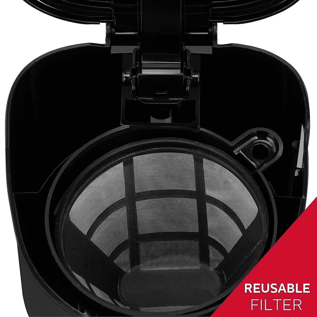 Holstein Housewares 5-Cup Programable Coffee Maker, Convenient and User Friendly, Black and Stainless Steel with Auto Pause and Serve Function, Glass Carafe
