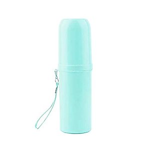 Colorido Portable Travel Camping Toothbrush Paste Holder Case Covered Bathroom Cup Box Clear Green