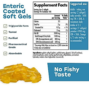 ALP High-3 Omega 3 Fish Oil Supplement - 210-Count
