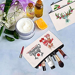 Katieyca 10 PCS Canvas Zipper Pouch, Blank DIY Craft Pen Bag, Multi-purpose Cosmetic Bag to Store Personal Belongings for Travel and Work (Beige, 8.3"x4.7")