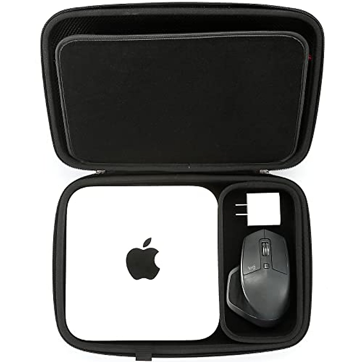 RAIACE Hard Storage Case Compatible with Apple Mac Mini M1. (Case Only, Not Include The Device and Accessories) - Black(Black Lining)