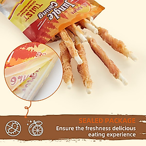 Jungle Calling Dog Treats, Chicken Wrapped Rawhide Sticks for Dogs, Delicious and Nutritious Training Reward Treats and Dog Chews Snacks, 6 oz
