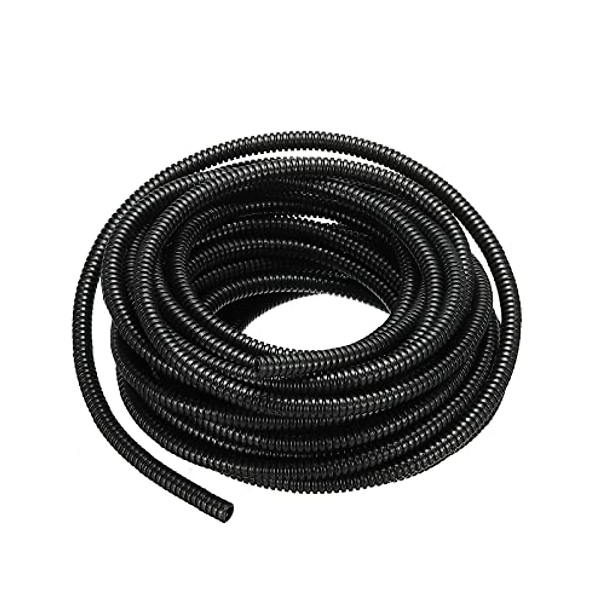 DMiotech 7mmx5mmx8m PVC Non-Split Corrugated Tubing Indoor Outdoor Cord Management for Wrap Tidy Office Garden