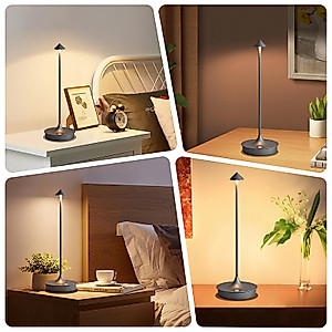 Cordless Table Lamp Rechargeable LED Table Lamps Battery Operated 4000mAh Touch Dimmable Wireless Lamp Waterproof Portable Outdoor Table Light for Restaurants and Dining Home Indoor/Outdoor Use
