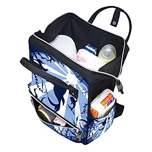 Underwater Shark Silhouette Diaper Bag Backpack Baby Nappy Changing Bags Multi Function Large Capacity Travel Bag