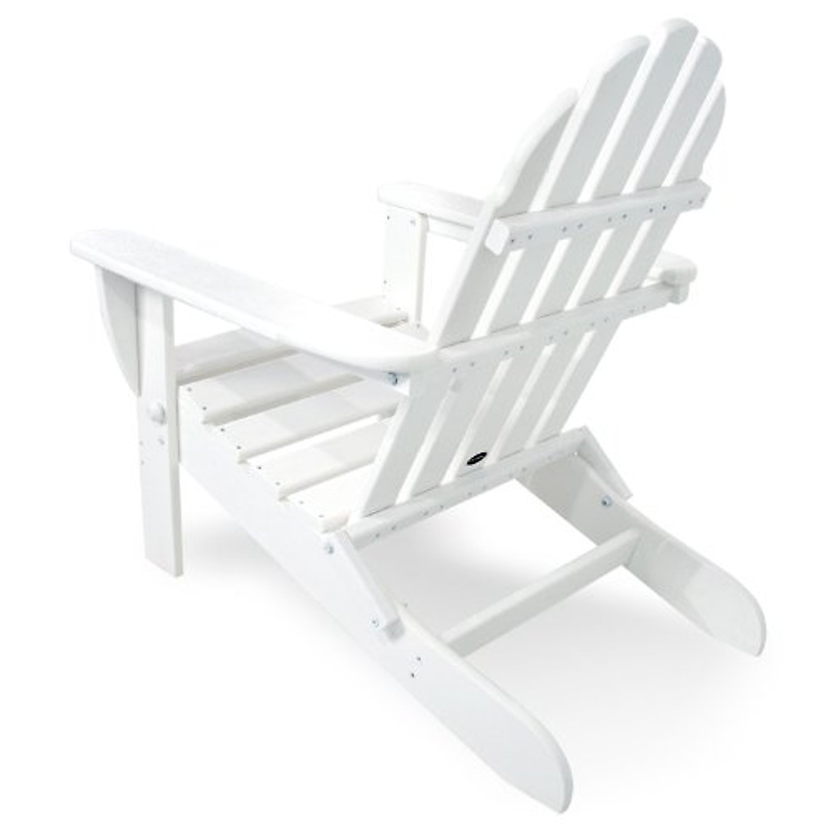 POLYWOOD AD5030WH Classic Folding Adirondack Chair, White