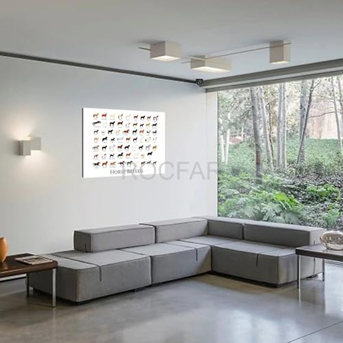 ROCFAR Horse Knowledge Poster World Horse Breeds Horse Care Retro Poster School Classroom Country Farm Canvas Poster Bedroom Decor Office Room Decor Gift Frame-style 20x16inch(50x40cm)