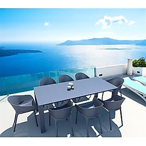 Compamia Sky Patio Dining Arm Chair in Dark Gray (Set of 2)