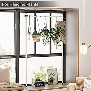 Clothing Racks for Hanging Clothes,Heavy Duty Clothes Rack,Garment Rack,Adjustable Closet Rods for Hanging Clothes,Portable Closets for Hanging Clothes,Double Clothing Rack White,Tension Rod