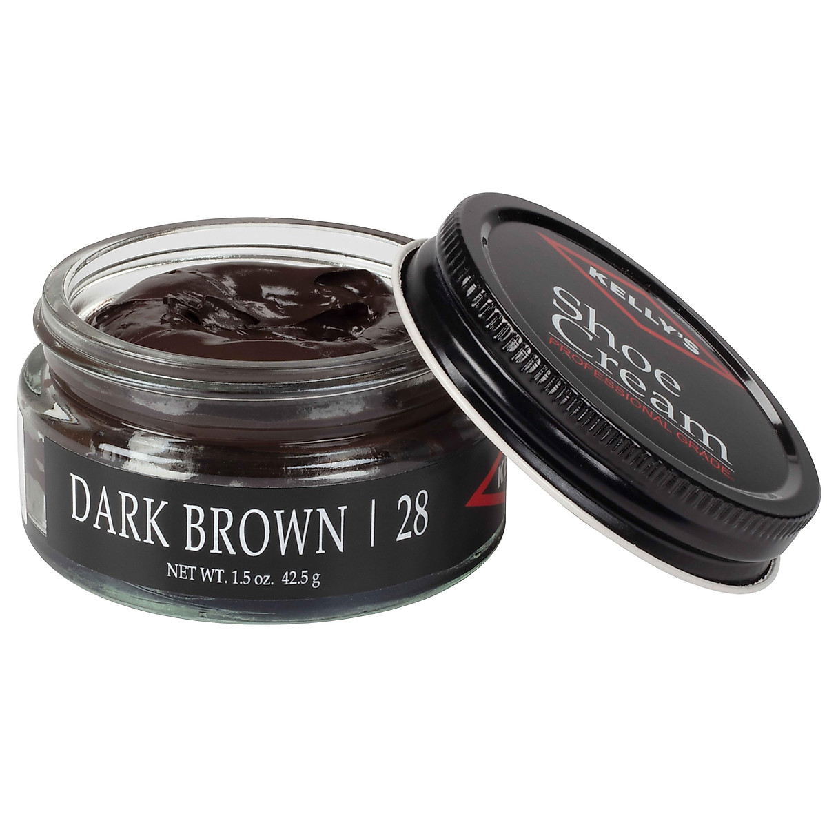 Kelly's Dark Brown Shoe Polish 1.5 oz - Professional Leather Shoe Cream