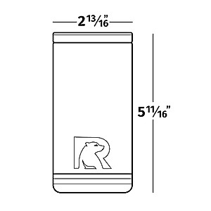 RTIC Skinny Can Cooler Slim, Insulated, Beer, Beverage, Soda Can Cooler with Lid, Stainless Steel Metal, Double Wall Insulation Coozie for Cans, Sweat Proof, Fits all 12oz Slim Cans, Beach