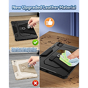 GILLKIN for iPad Air 11 inch Case 2024 & iPad Pro 11 inch 4th/3rd/2nd Generation,Heavy Duty Leather Shockproof Case with Stand, Pencil Holder, Auto Wake/Sleep iPad Air 5th/4th Gen Case