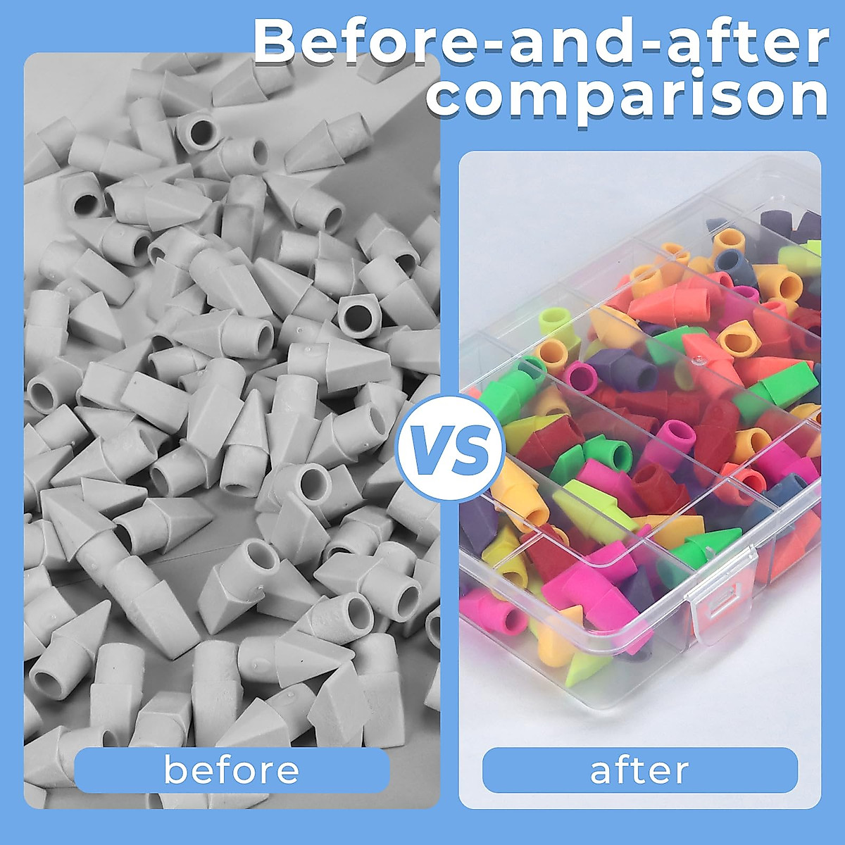 Neworkg 5 Pack Tackle Box Organizer, 6 Grids Transparent Storage Box, Plastic Organizer Box for Crafts, Beads Earrings, Screws and Mascara Brushes