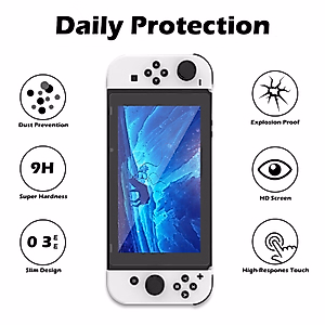 2 Pcs Screen Protectors (Anit Blue,OLED Ver.) for Nintendo Switch Oled,Nintendo Switch Accessories,Nintendo Switch Oled Accessories,Nintendo Switch Oled Screen Protector,Switch Oled Screen Protector