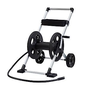 Liberty Garden 304 Explorer Two Wheel Hose Reel Cart, Aluminum, Holds 250-feet of 5/8" Hose