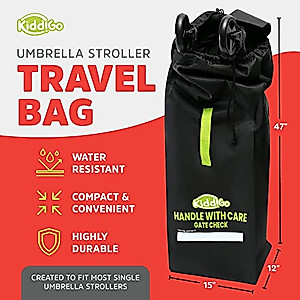 Umbrella Stroller Bag for Airplane Gate Check - Bag for Stroller w/Handle Straps - Designed for Standard Umbrella Stroller Travel Bag for Airplane | Water-Resistant, Durable Storage & Air Travel