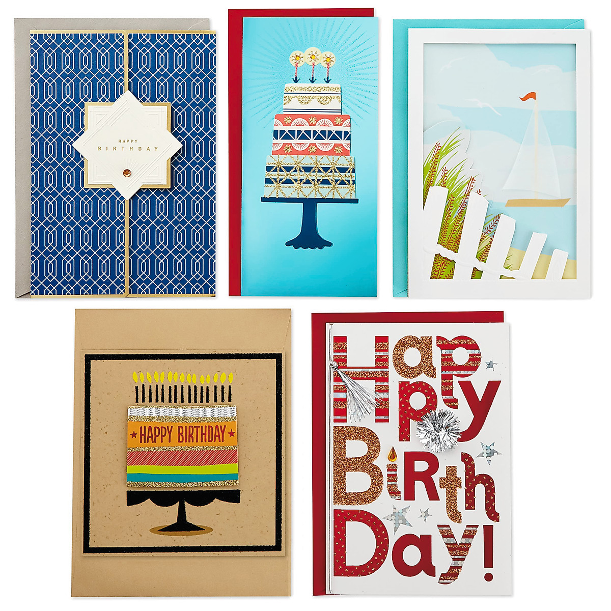 Hallmark All Occasion Handmade Boxed Set of Assorted Greeting Cards with Card Organizer (Pack of 24)—Birthday, Baby, Wedding, Sympathy, Thinking of You, Thank You, Blank