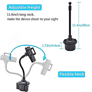 Universal 360 Degree Car Phone Mount Adjustable Gooseneck Cup Holder Stand Auto Clip Cradle for Cell Phone