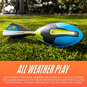 Nerf Vortex Ultimate Grip Foam Football Soft Vortex Football for Long-Distance Throws - All-Weather Perfect for Pool + Beach Football - Kids Ultimate Grip Whistle Vortex Foam Ball
